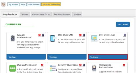 setup otp over email for 2 factor authentication wordpress 2fa