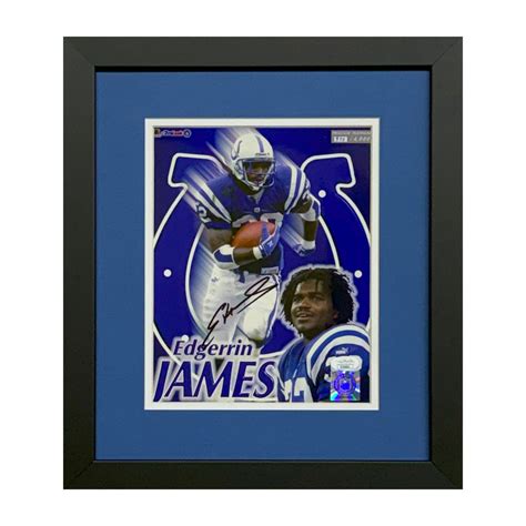 Edgerrin James Signed Indianapolis Colts Framed 8x10 Photo — Rsa