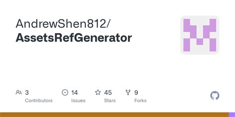 Github Andrewshen812assetsrefgenerator