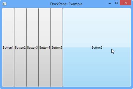 Dockpanel In Wpf