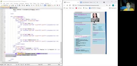 Tria Kimberly O On Linkedin Creating Cv Using Html