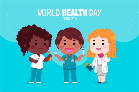 Ilustración Plana Del Día Mundial De La Salud Vector Gratis
