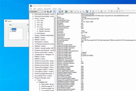 Inspect Has Incorrect Focus When Selecting Specific Tree Node Of A
