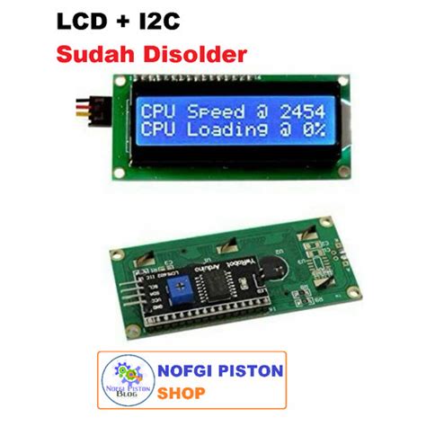 Jual LCD 16x2 Plus I2C Sudah Disolder Lcd 1602 Blue Backlight I2C Module Kab Sidoarjo