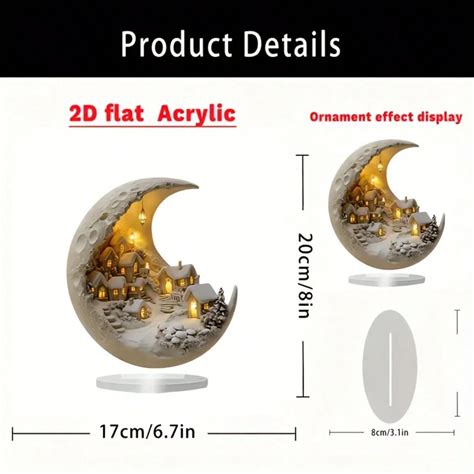 ศิลปะแบบโบฮีเมียน อะคริลิกฉาก ดวงจันทร์ หิมะประดับ ของตกแต่ง ดวงจันทร์รูปลูน่าแบบความฝัน ที่เป็น