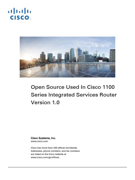 Cisco 1100 Series Integrated Services Router Version 01 2 Pdf Legal Liability Disclaimer
