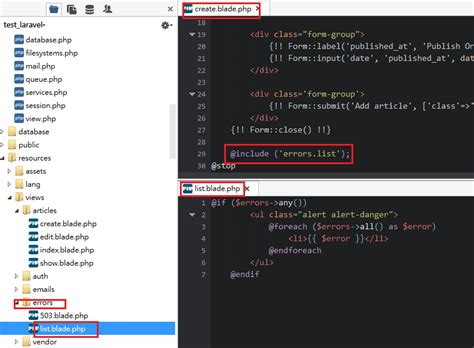 Laravel 5 View Partials And Form Reuse