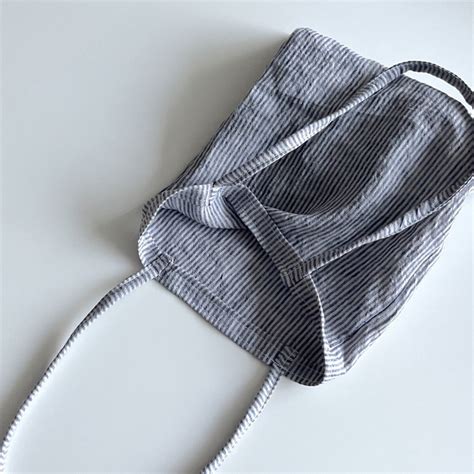 블루 줄무늬 린넨 미니백 Blue Stripes Linen Mini Bag 감도 깊은 취향 셀렉트샵 29cm