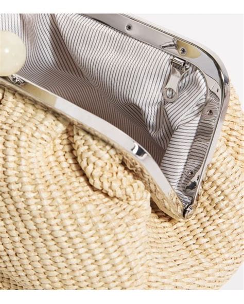 Weekend By Maxmara Small Raffia Effect Pasticcino Bag In Natural Lyst