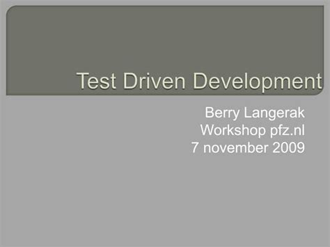 tdd in php ppsx programming languages computing
