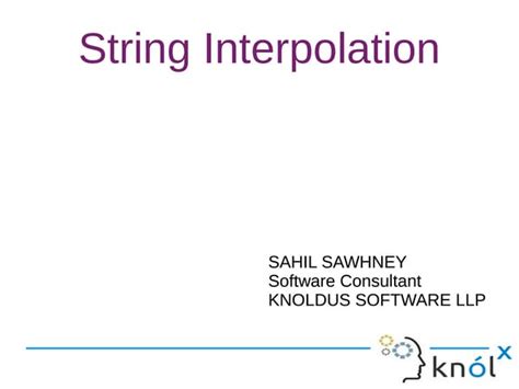 String Interpolation Ppt