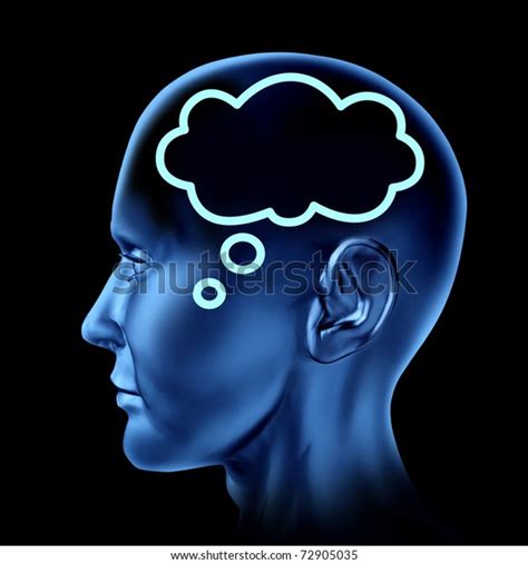 Brain Thought Word Bubble Symbol Represented Stock Illustration 72905035