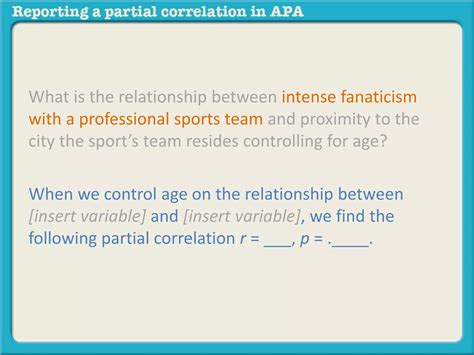 Reporting A Partial Correlation In Apa Pptx
