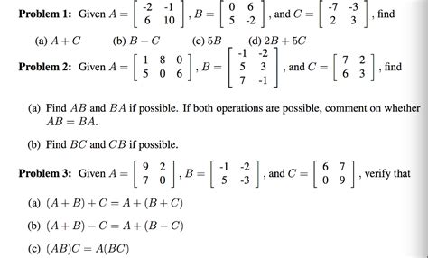 Solved 2 1 6 10 Problem 1 Given A Find 5 21 And C C Chegg Com