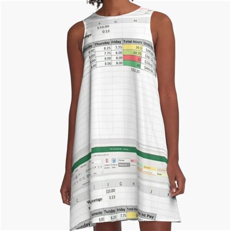 Excel Spreadsheet A Line Dress For Sale By 1stBestseller Redbubble