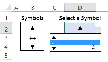 Create A Drop Down List With Symbols Contextures Blog Excel