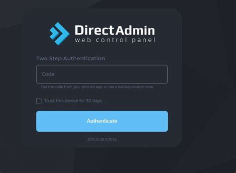 Put Logout Button In 2 Step Authentication Feature Requests Directadmin Feedback