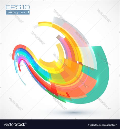 Abstract Colorful Curve Royalty Free Vector Image