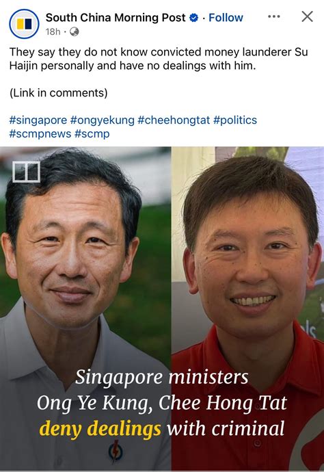 David The Furor Over Ministers Ong Ye Kung And Chee Hong Tat Being