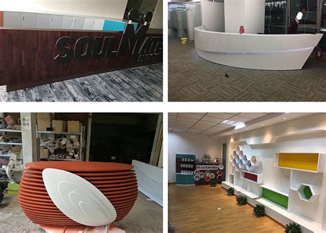 백색 Eco 친절한 굽기 페인트를 가진 회사호텔 접수처 진열장