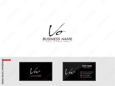 Letter VO Brush Logo Initials Signature Vo V O Handwritten Letter Logo Image Design And