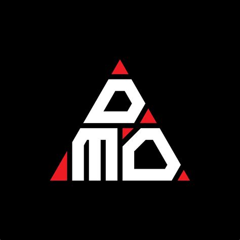 Dmo Triangle Letter Logo Design With Triangle Shape Dmo Triangle Logo
