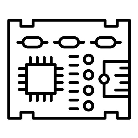 Pcb Board Vector Icon 21728722 Vector Art At Vecteezy