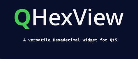 A Hexadecimal Widget For Qt5 Rprogramming