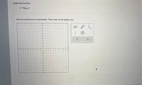 solved graph the function y log1 3x plot four points and an