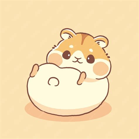 Premium Vector Cute Hamster Kawaii Character Animal