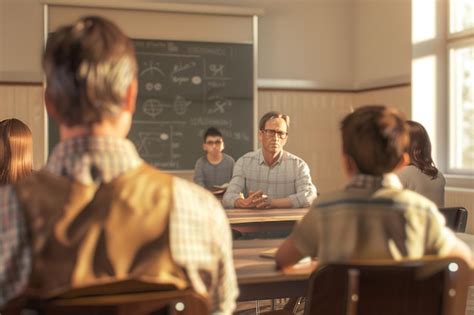 Teacher And Students In Psychology Class Premium Ai Generated Image