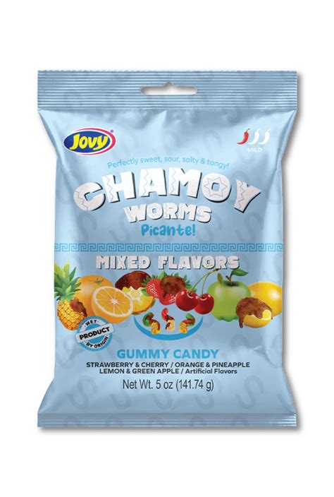 Jovy Chamoy Mixed Flavours Gummy Worms 142 G Snaxies