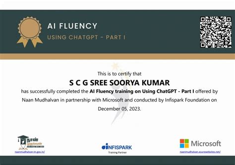 Naanmudhalvan Learnandgrow S C G Sree Soorya Kumar