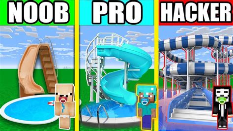 Minecraft NOOB Vs PRO Vs HACKER WATER PARK In MINECRAFT ANIMATION YouTube