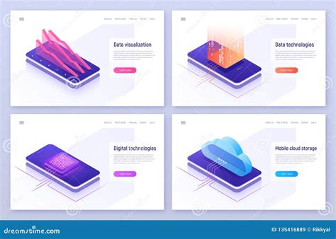 Data Analytics Digital Information Technologies Cloud Storage Stock Vector Illustration Of