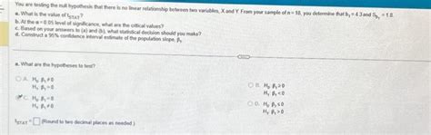 Solved You Are Testing The Nuil Bypothests That There Is No Chegg Com