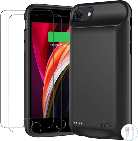 Amazon Com Battery Case For IPhone 8 7 6s 6 SE 3 SE 2 Upgraded 10000mAh Portable Battery Pack