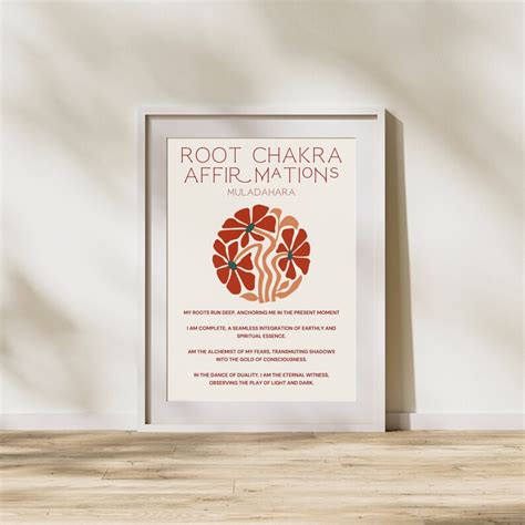 Chakra Affirmation Poster Instant Download Root Chakra Etsy