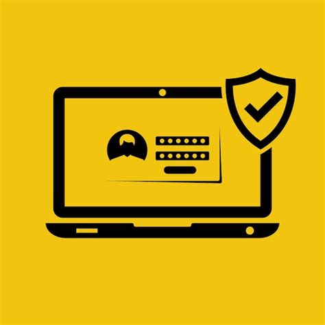 Premium Vector Computer Safety Save Personal Data Shield On The Laptop Screen