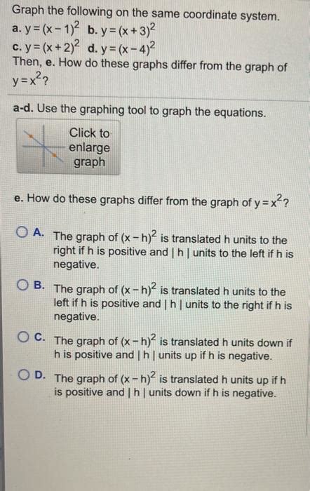 Solved Graph The Following On The Same Coordinate System