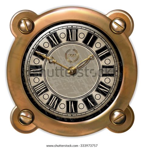 Ancient Clock Ector Stock Vector Royalty Free 333973757 Shutterstock