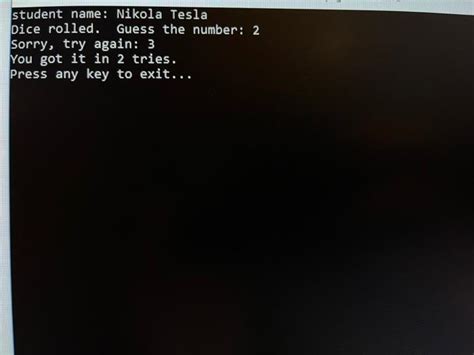 Solved Make A C Program That Simulates Tossing A Dice