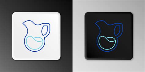 회색 배경에 분리된 우유 아이콘이 있는 주전자 유리를 정렬합니다 우유 주전자 우유를 마시는 유리 디캔터 다채로운 개요 개념입니다