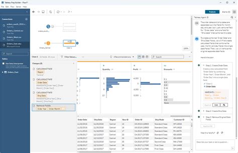 build tableau prep flows with tableau agent tableau