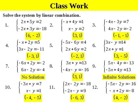 Algebra Essentials 7 4 Solving Linear Systems By Linear Combinations Opp Ppt