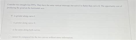 Solved Consider Two Straight Line Ppfs ﻿they Have The Same