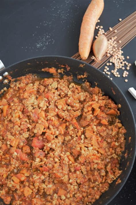 Vegane Spaghetti Bolognese Mit Tofu And Linsen Frau Janik