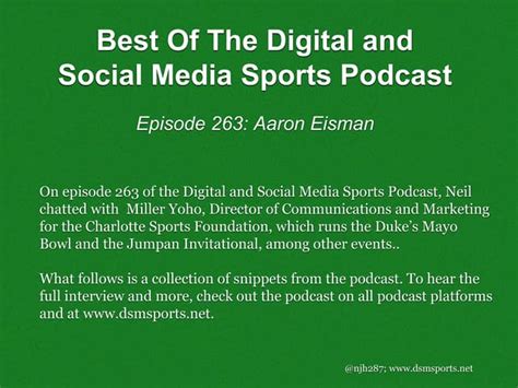 Episode 263 Snippets Aaron Eisman Of Eisman Digital Consulting Pptx