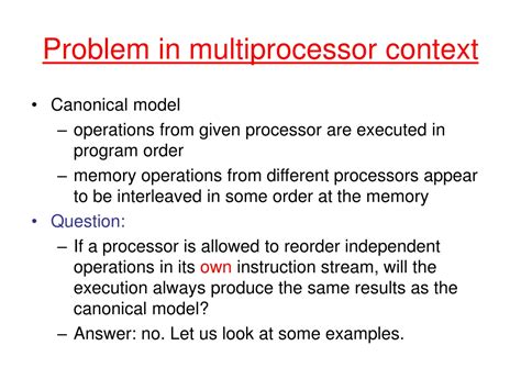 Ppt Memory Consistency Models Powerpoint Presentation Free Download