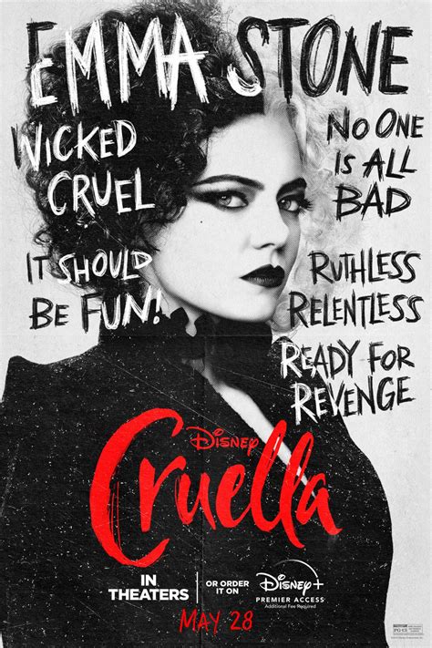 Emma Stone Cruella Poster And Promo Photos Celebmafia